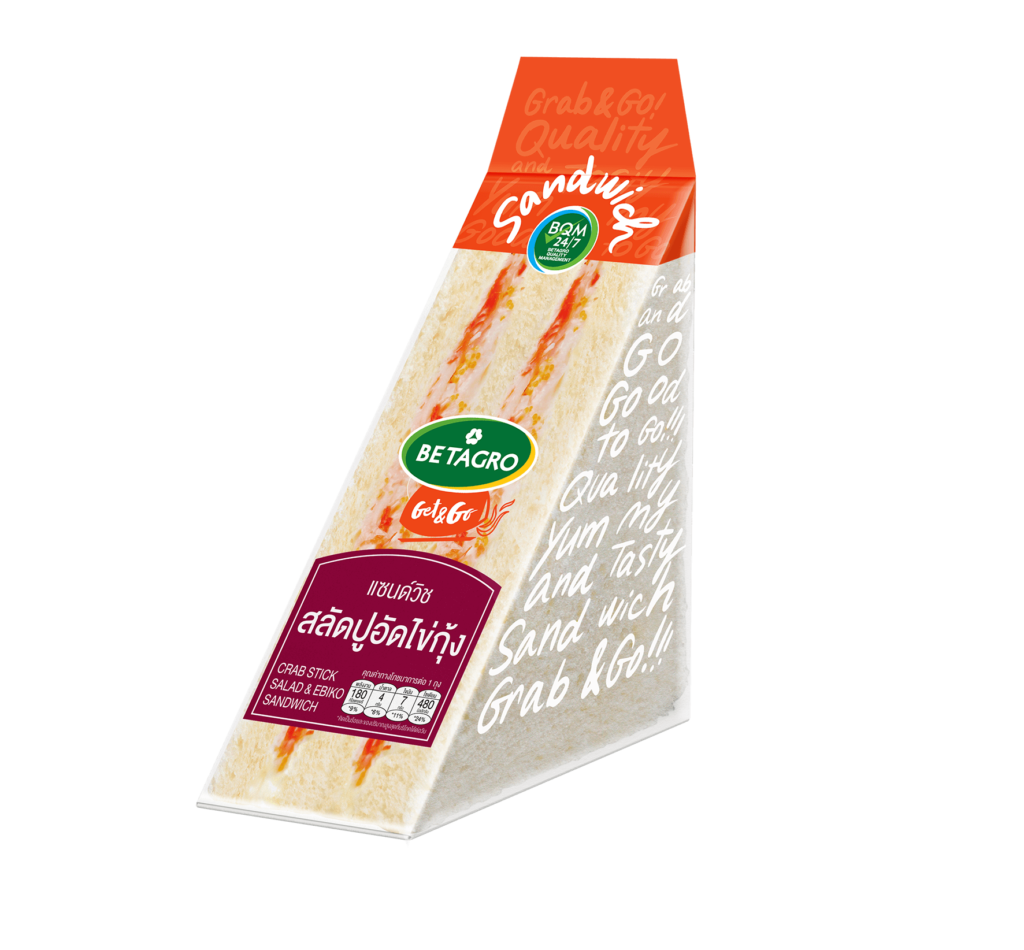 Betagro Imitation Crab Sticks and Flying Fish Roe Salad Sandwich ...